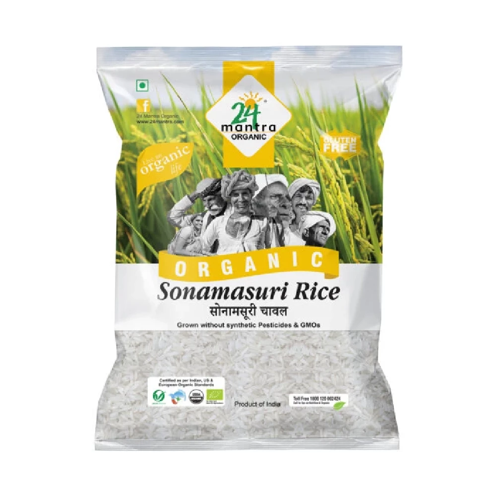 24 Mantra Organic Sonamasuri Raw Rice | Gluten-Free Rice