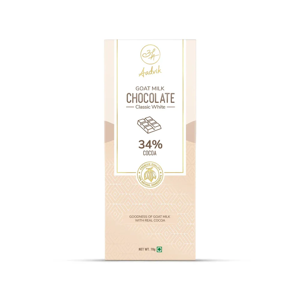 Aadvik Goat Milk Chocolate Classic White | Real Goat Milk