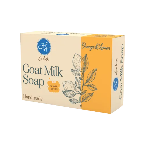 Aadvik Goat Milk Soap Orange and Lemon