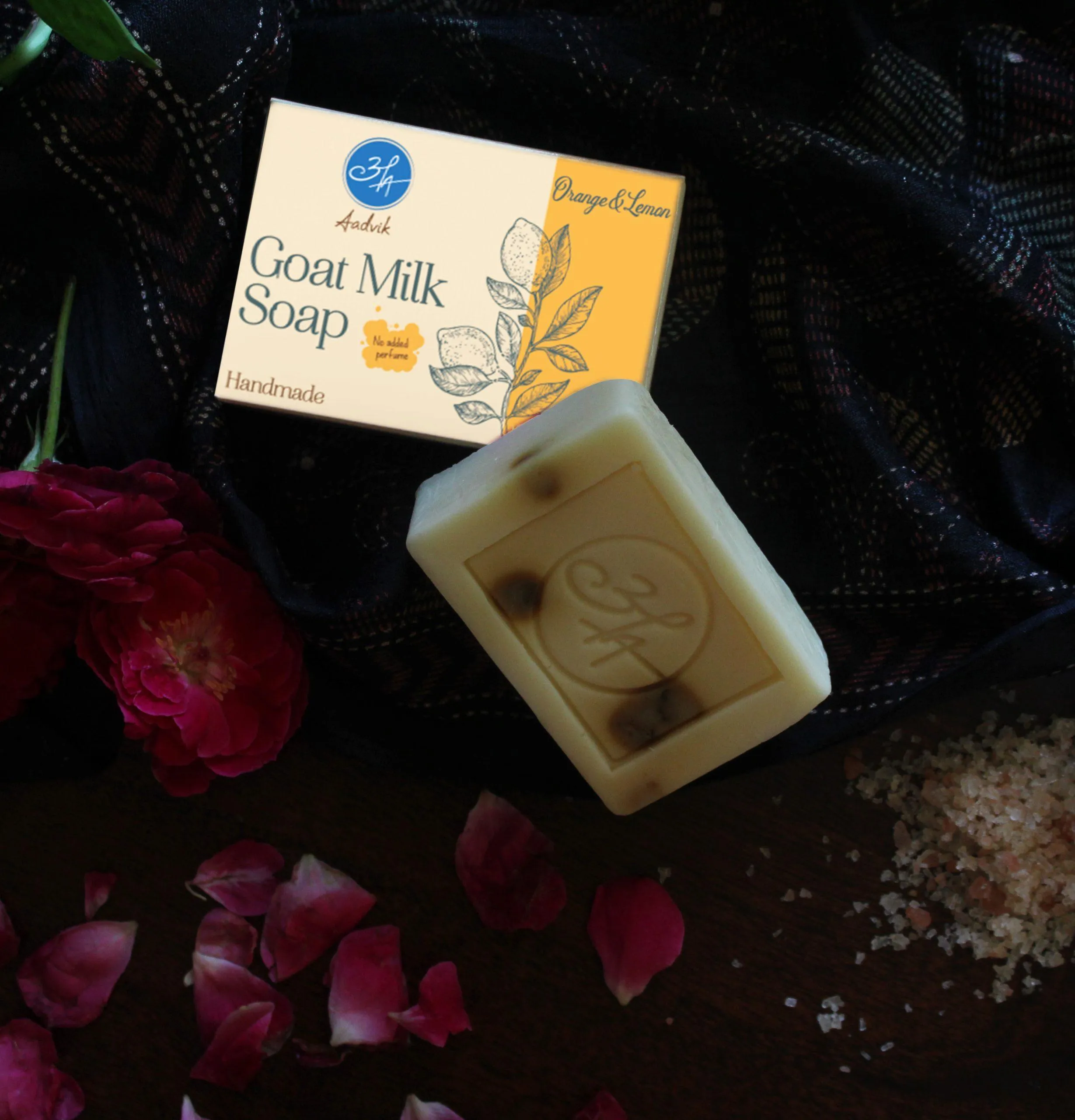 Aadvik Goat Milk Soap Orange and Lemon