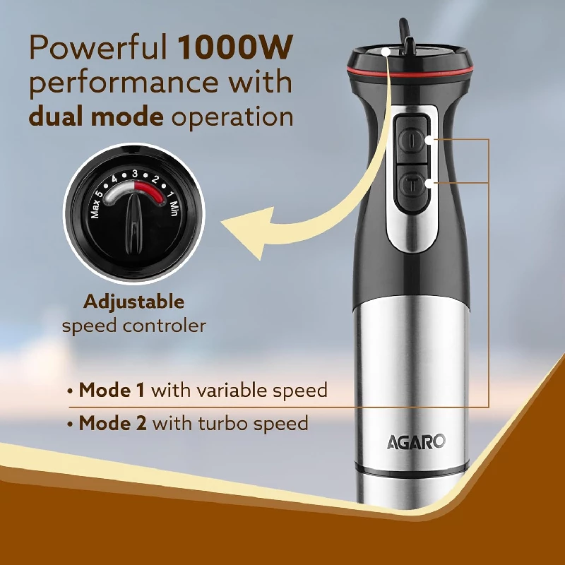 Agaro 1000 Watts Grand Plus 6 in 1 Hand Blender