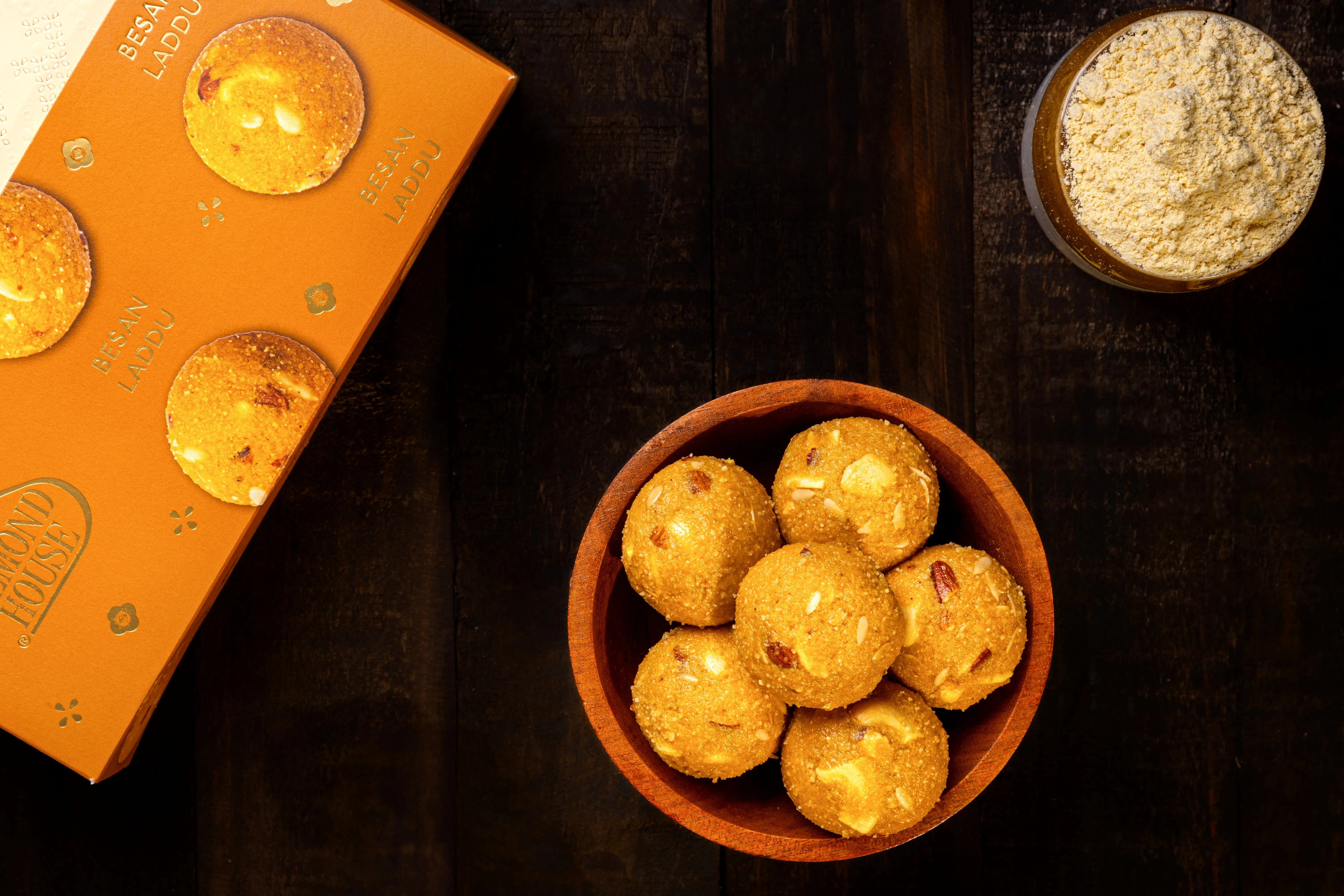 Almond House Besan Laddu (MAP) | The Desi Food