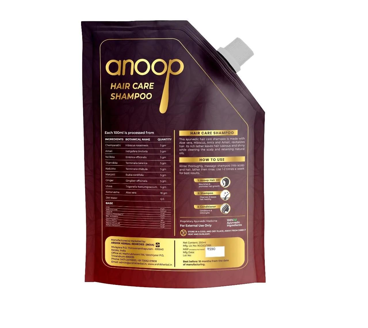 Anoop Hair Care Shampoo