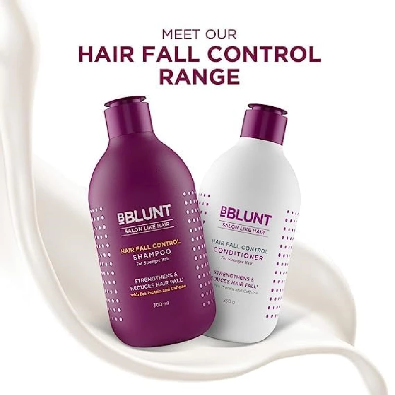 BBLUNT Hair Fall Control Shampoo & Conditioner Combo with Pea Protein ...