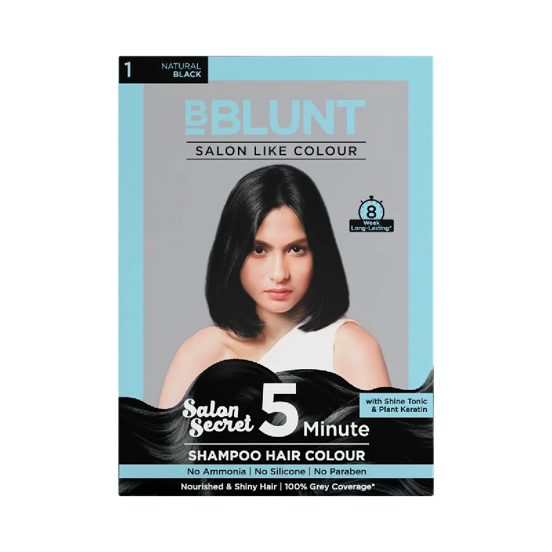 Bblunt Natural Black 5 Minute Shampoo | Shiny Hair In 5 Mins