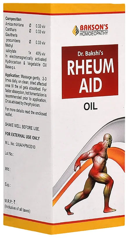 Bakson's Homoeopathy Rheum Aid Oil | The Desi Food
