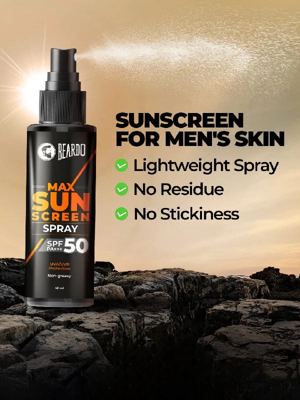 Beardo Max Sunscreen SPF 50 Spray for Men