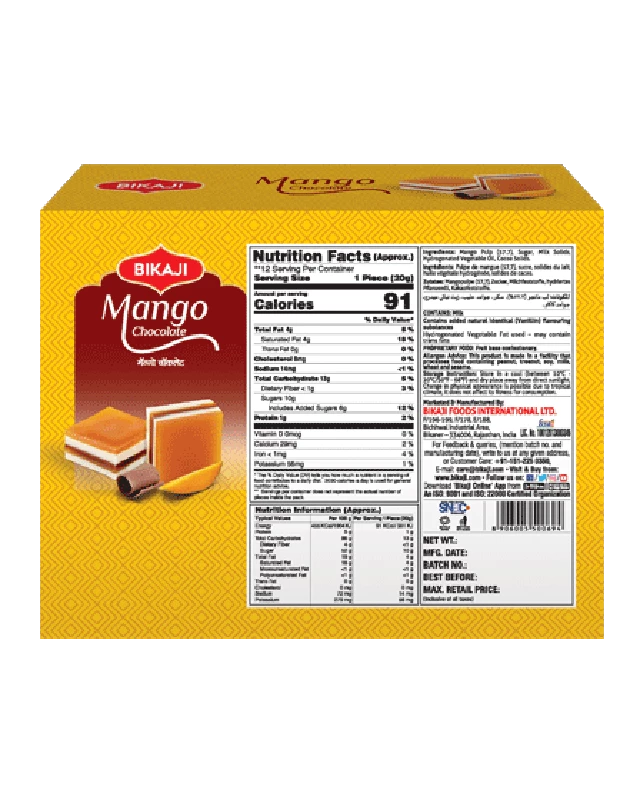 Bikaji Mango Chocolate Burfee