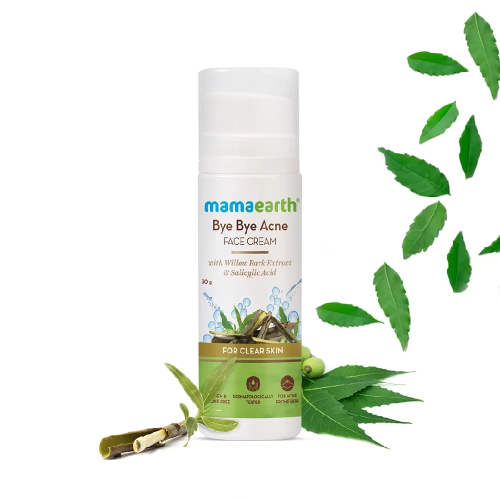 Bye Bye Acne Face Cream with Willow Bark Extract & Salicylic Acid For ...