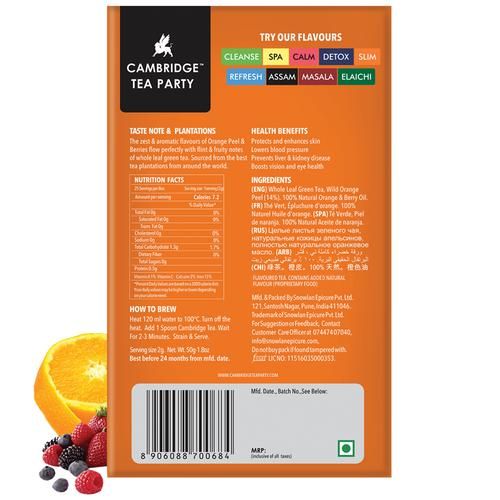 Cambridge Tea Party Slim - Orange Berries Green Tea
