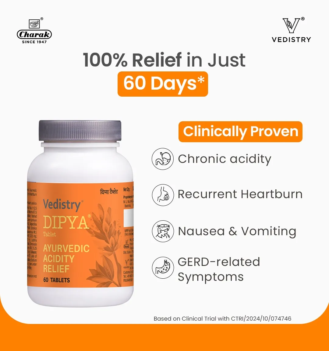 Charak Pharma Dipya Ayurvedic Acidity Relief tablet