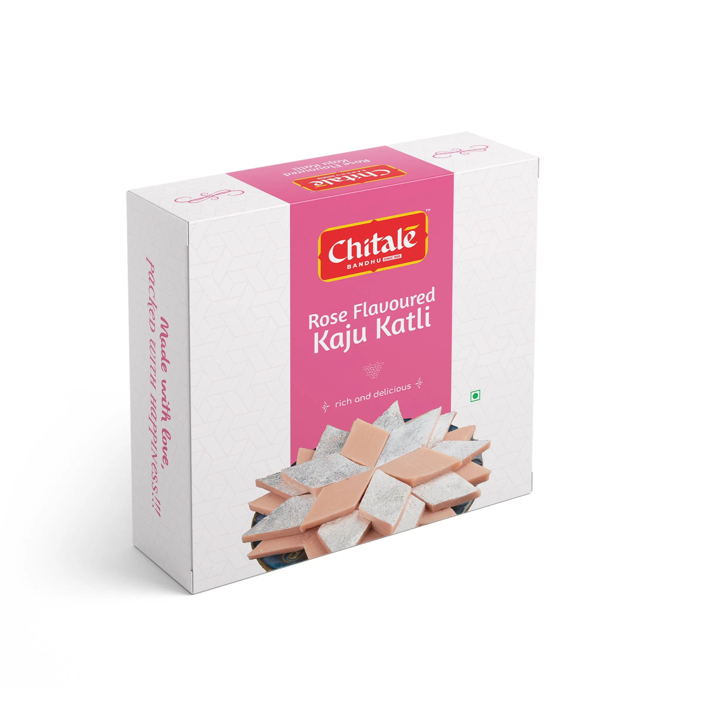 Chitale Bandhu Rose Flavoured Kaju Katli | The Desi Food