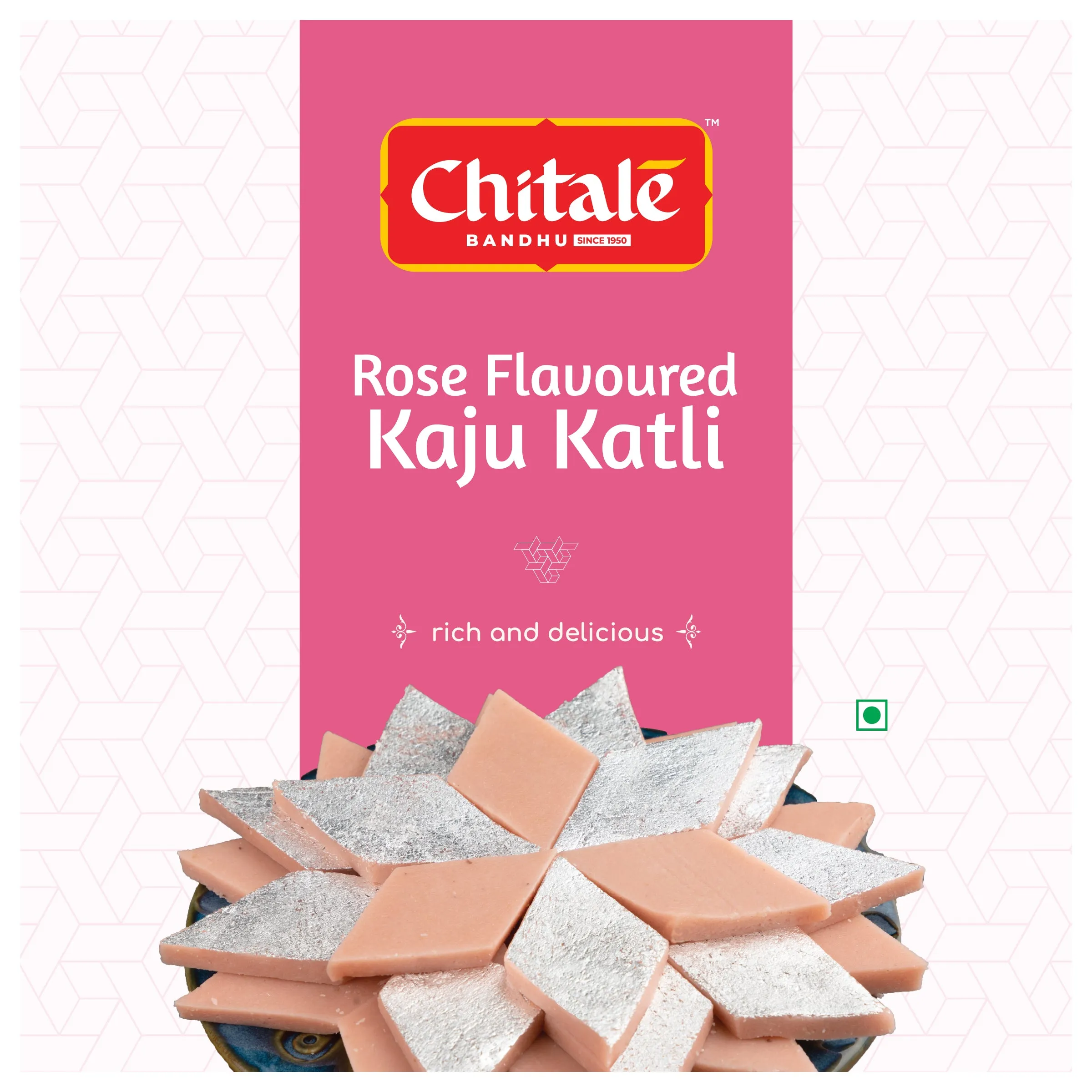 Chitale Bandhu Rose Flavoured Kaju Katli | The Desi Food