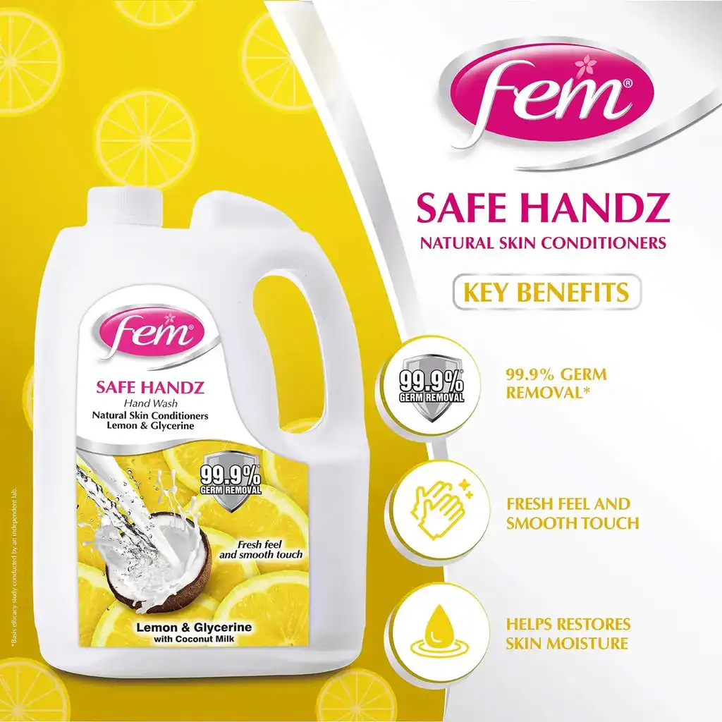 Dabur Fem Safe Handz Lemon & Glycerine Hand Wash