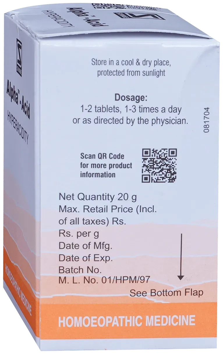 Dr. Willmar Schwabe India Alpha - Acid Tablet | The Desi Food