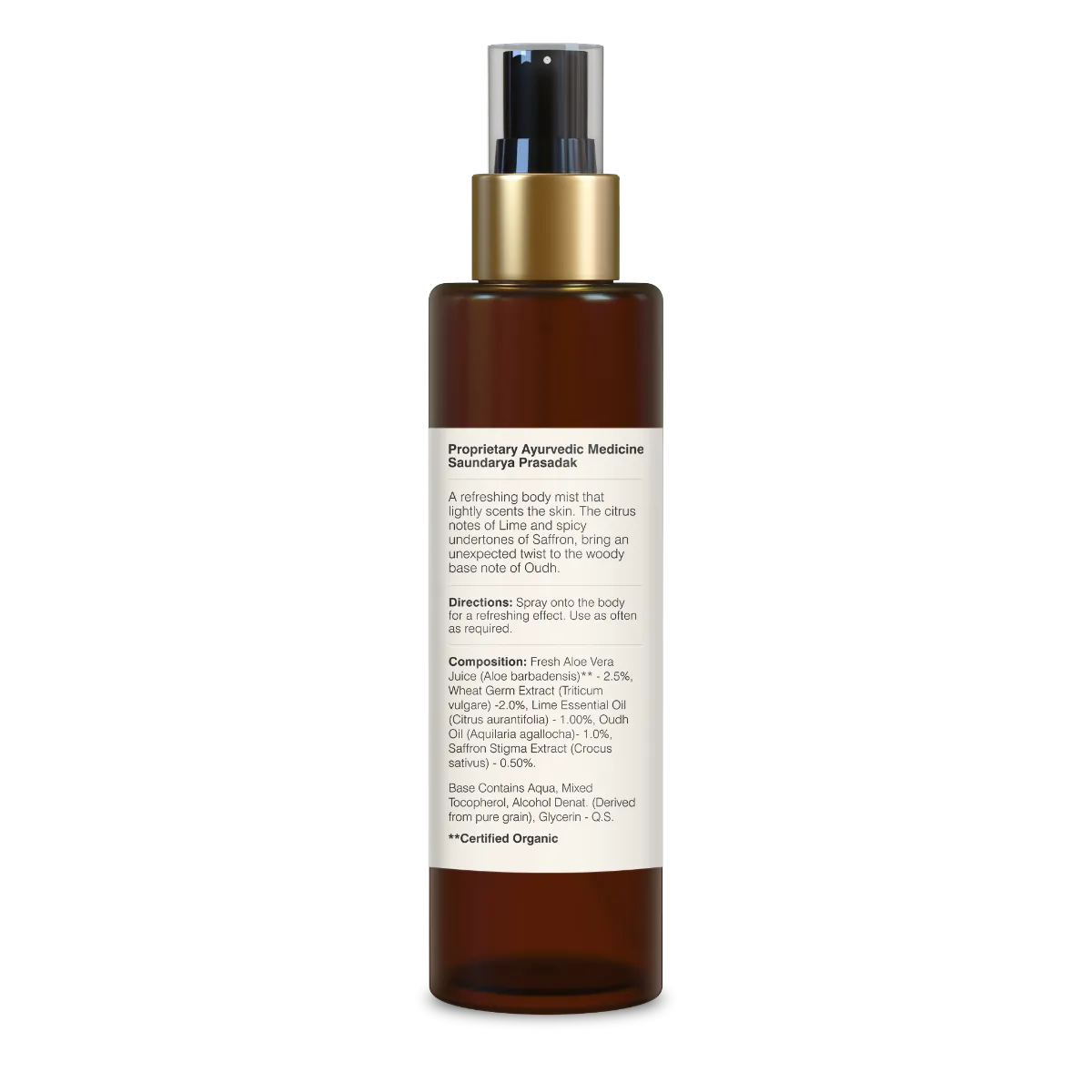Forest Essentials Body Mist Lime Saffron & Oudh