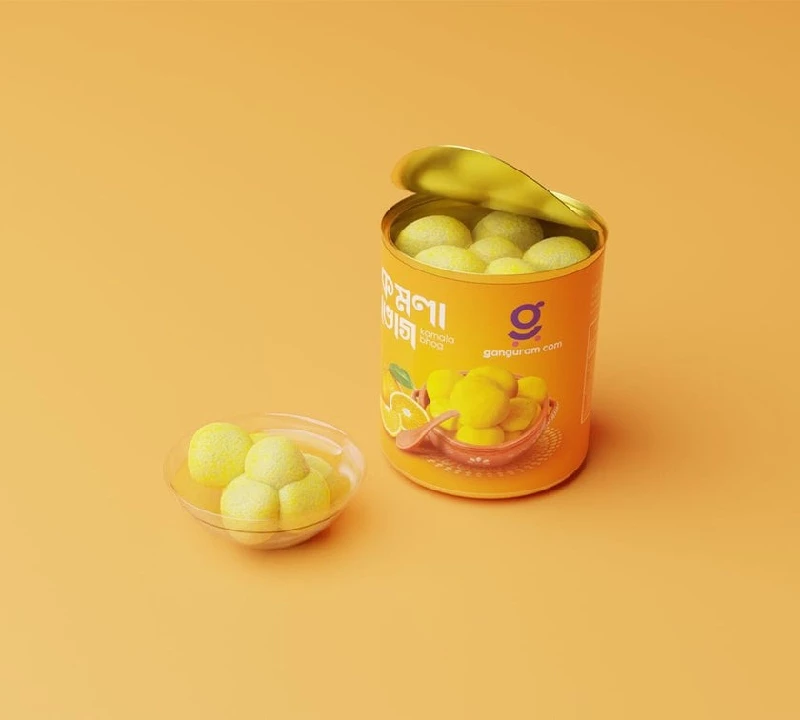 Ganguram tin kamala bhog Rosogolla