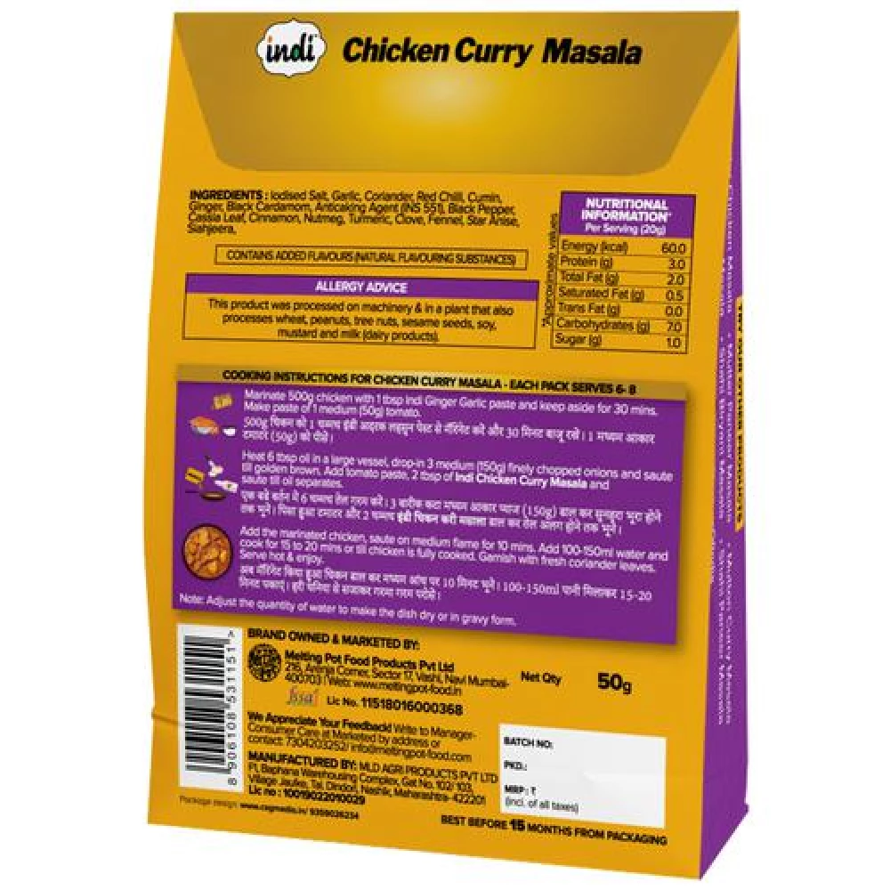 Indi Chicken Curry Masala - Spicy & Flavourful Restaurant Style