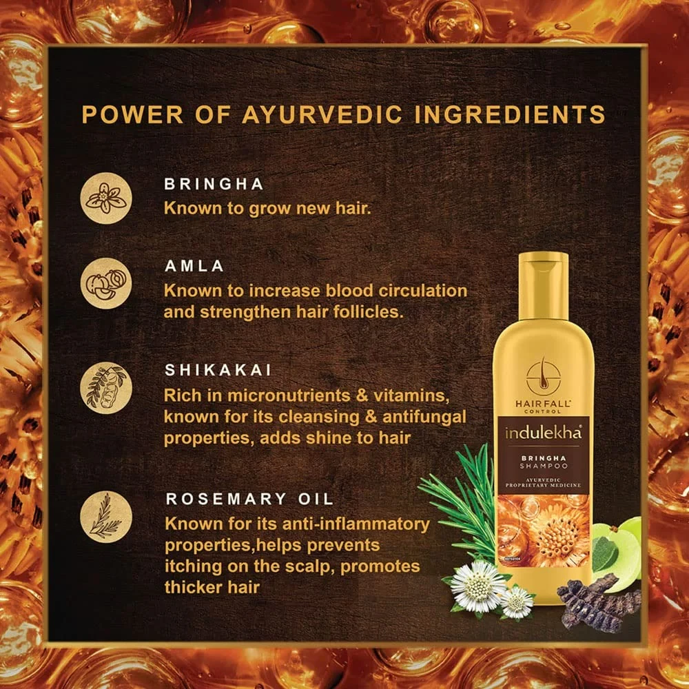 Indulekha Bringha Anti Hair Fall Shampoo – Ayurvedic Hair Care