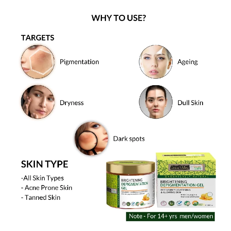 Buy Indus Valley Brightening Depigmentation Gel Online | The Desi Food