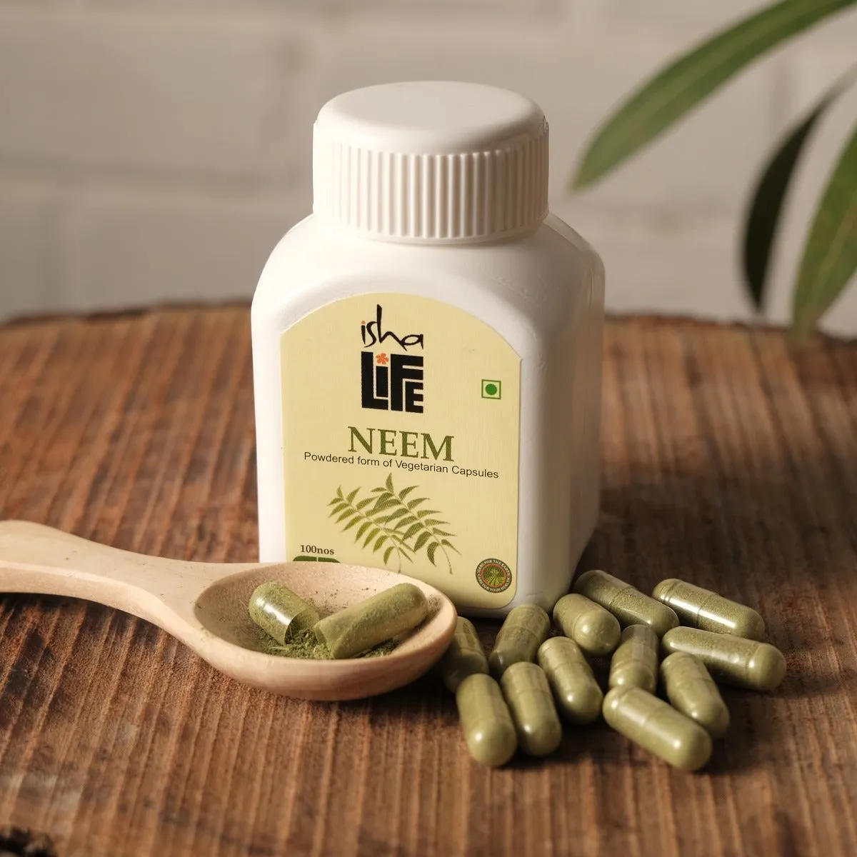 Isha Life Neem Powder in Veg Capsules