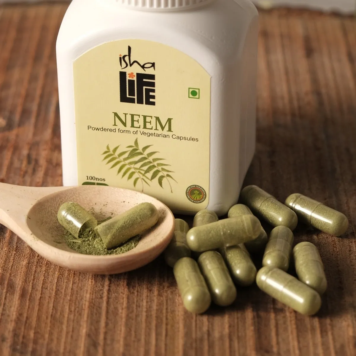 Isha Life Neem Powder in Veg Capsules