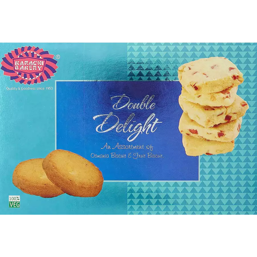 Karachi Bakery Double Delight Fruit Biscuit with Osmania | The Desi Food
