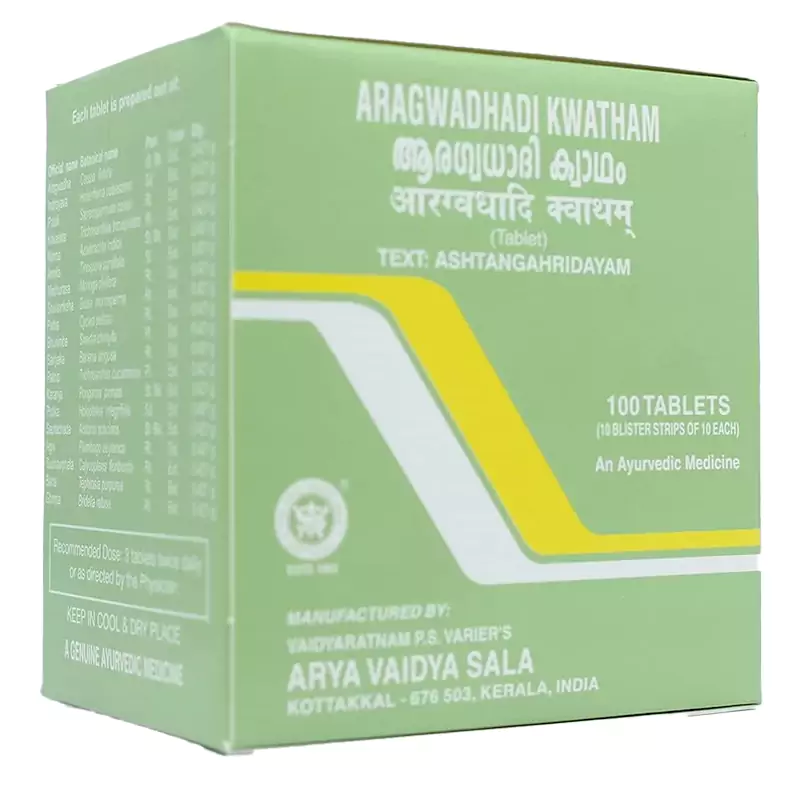 Kottakkal Ayurveda Aragwadhadi Kwatham Tablets