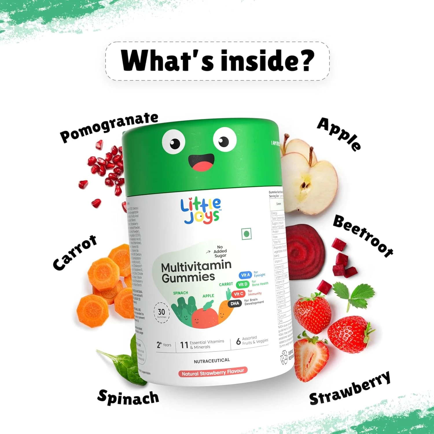 Little Joys Multivitamin Gummies for Kids-Strawberry Flavour 2-6 Years Old