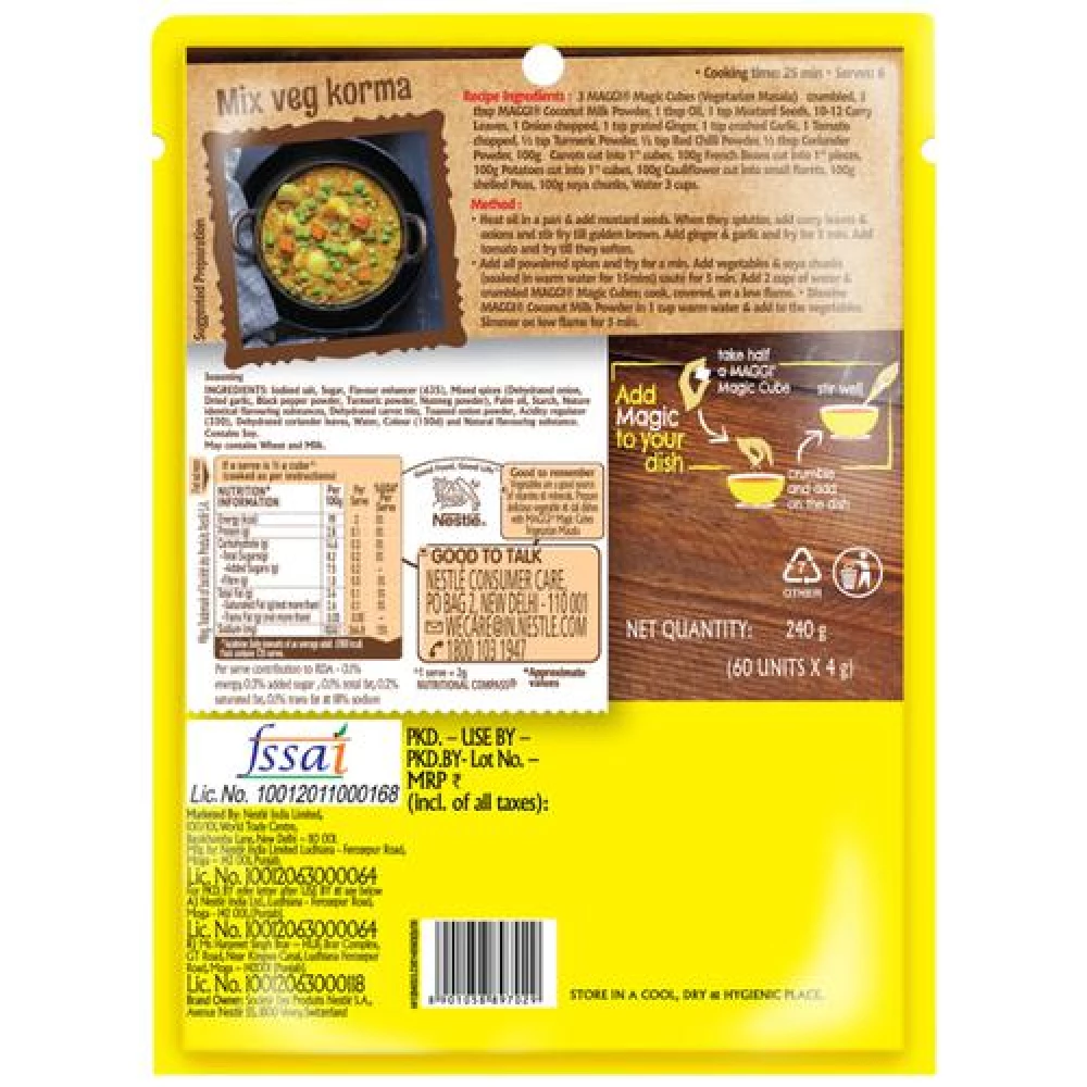 Maggi Vegetarian Magic Cubes-Masala For Rice Dishes