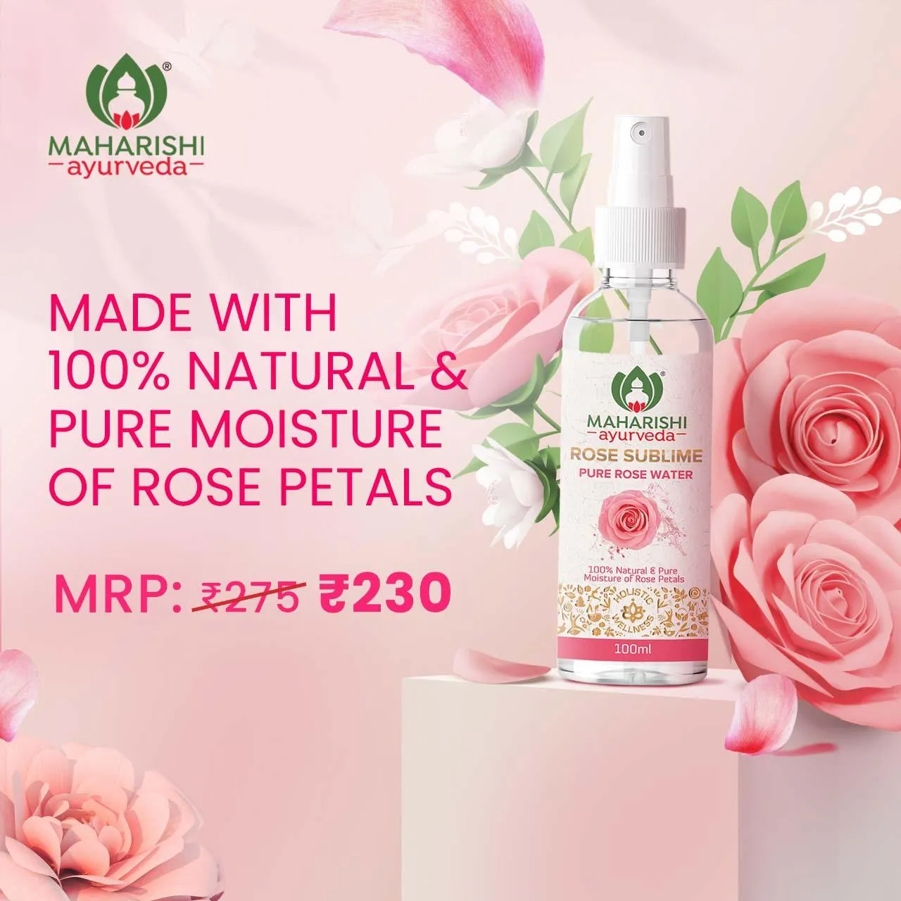 Maharishi Ayurveda Pure Rose Water