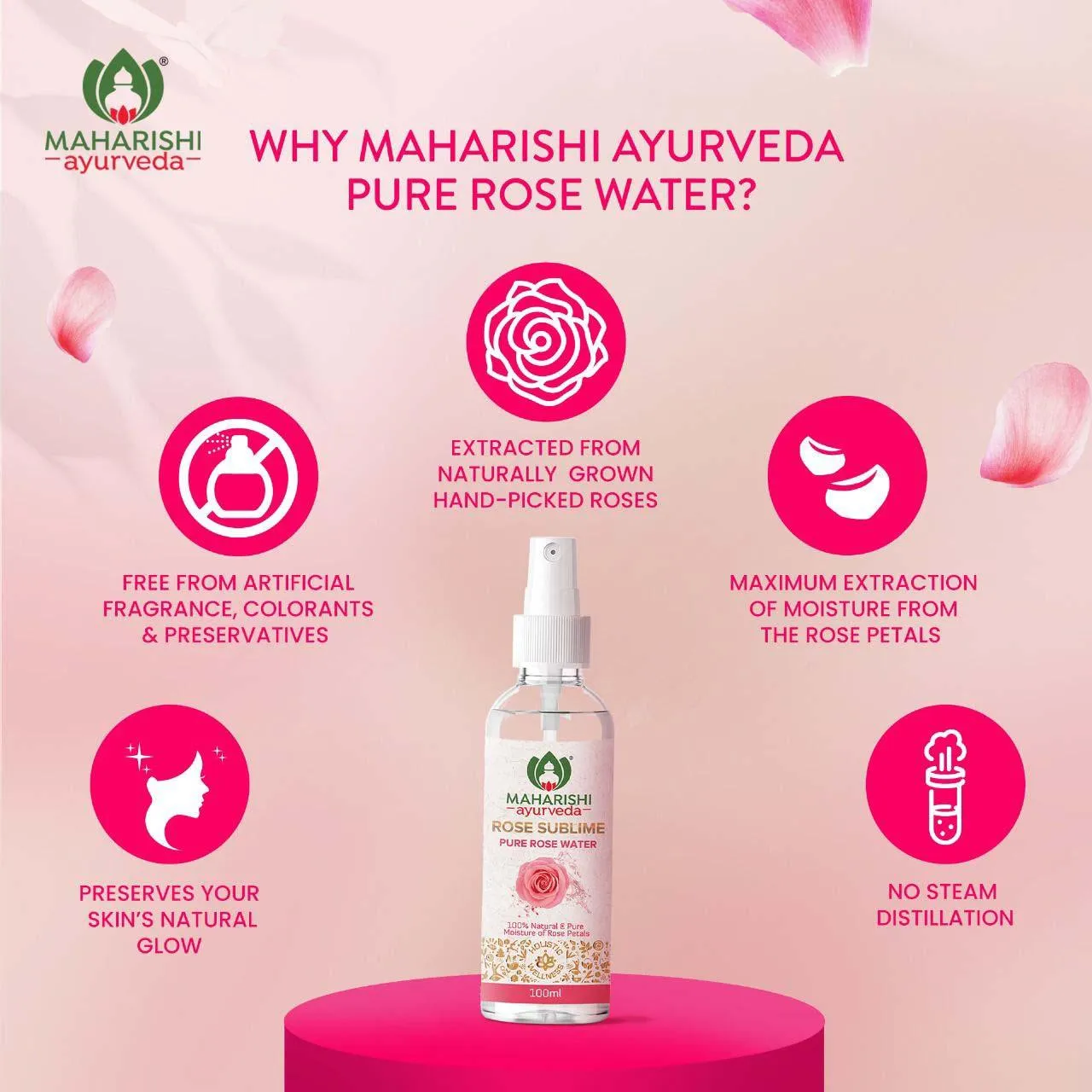 Maharishi Ayurveda Pure Rose Water