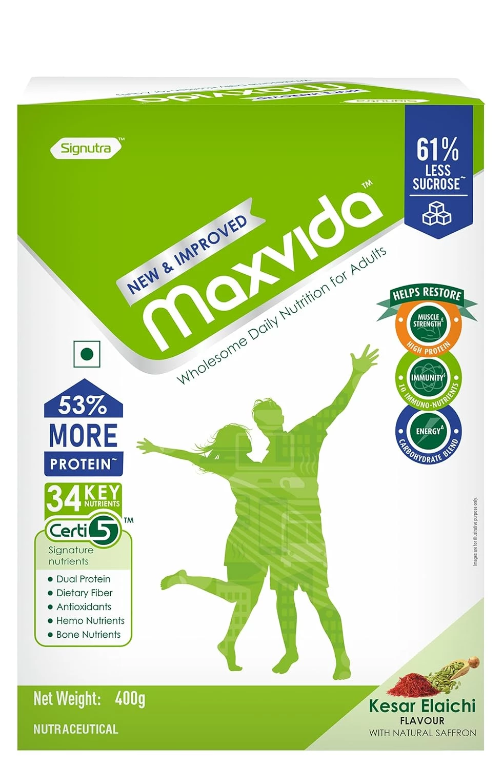 Maxvida Balanced Nutrition Supplement-Kesar Elaichi