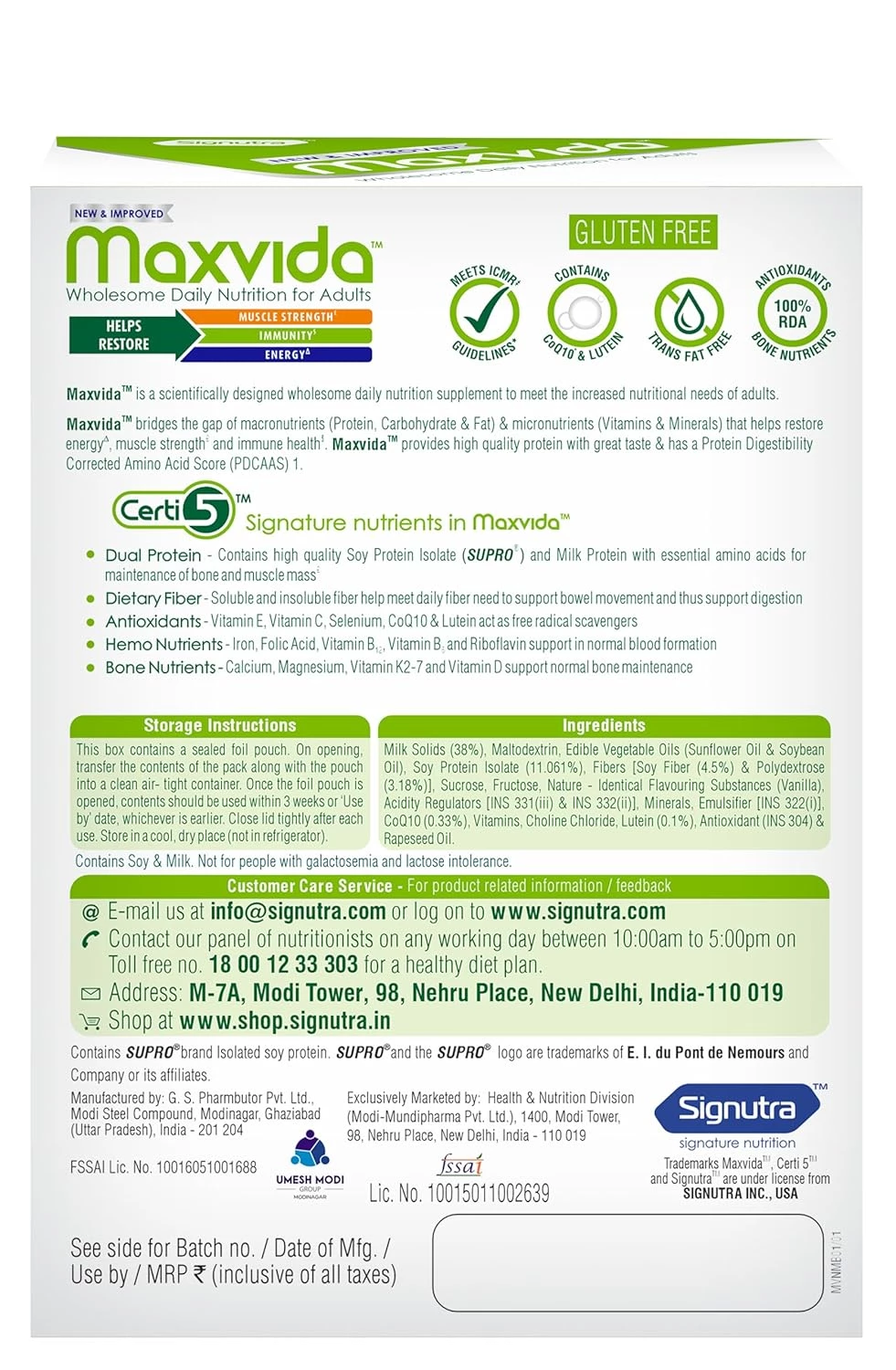 Maxvida Wholesome Daily Nutrition-Vanilla Flavour