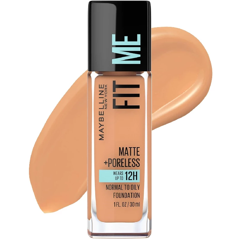 Maybelline New York Fit Me Matte & Poreless Buildable Coverage Liquid ...