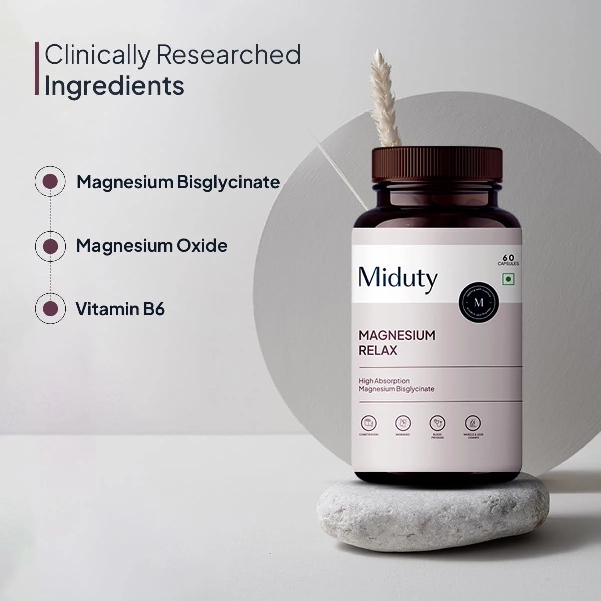 Miduty Magnesium Relax Supplement Capsule