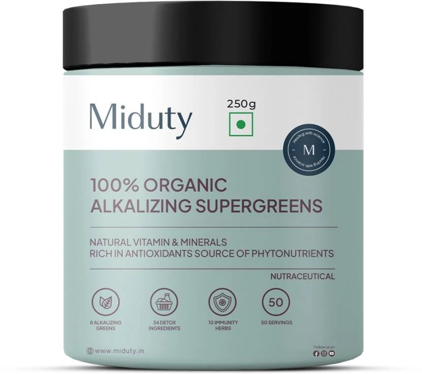 Miduty Organic Alkalizing Supergreens | Health Immunity Booster