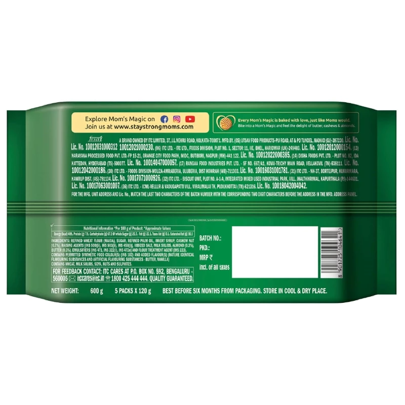 Moms Magic Rich Cashew Almond Cookies