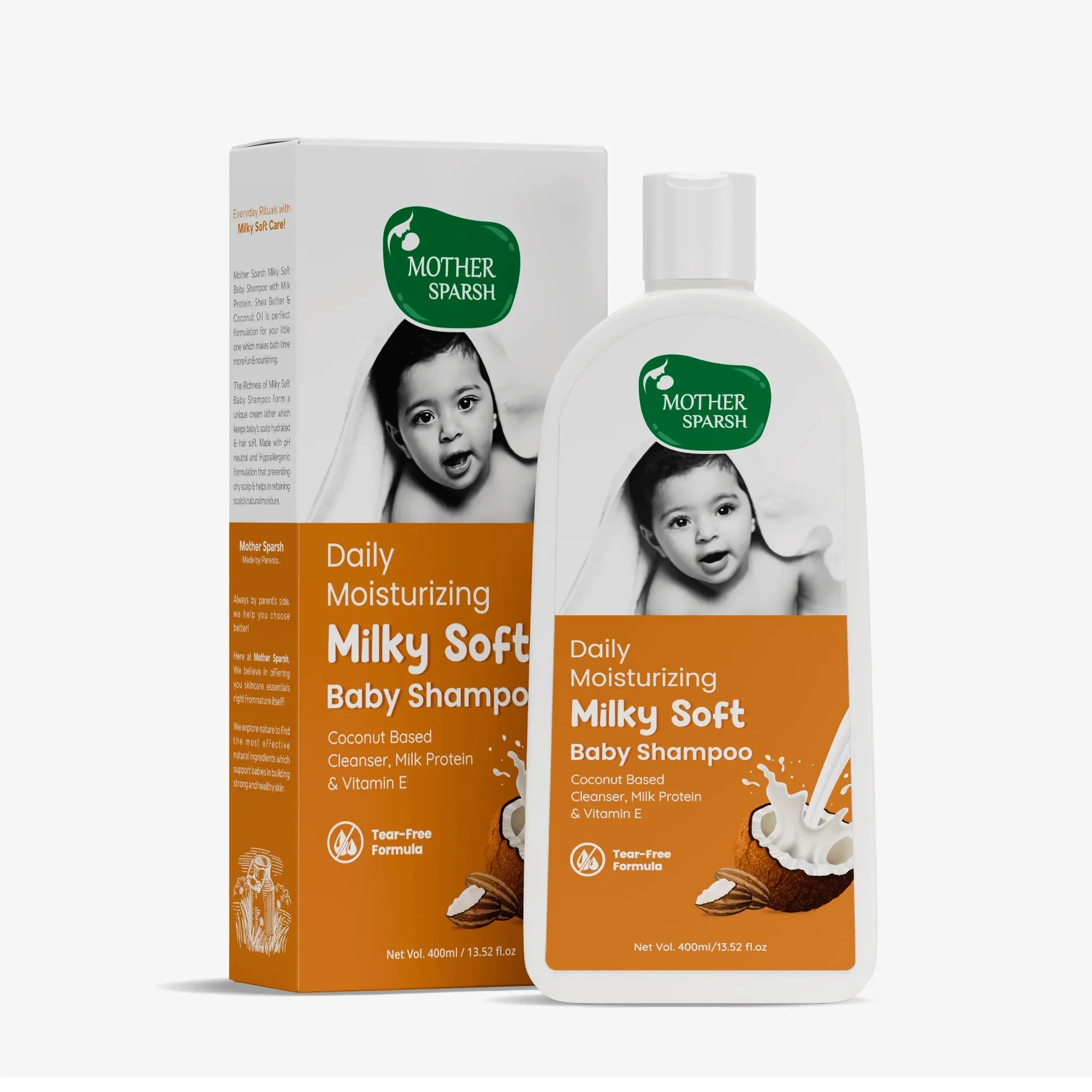Mother Sparsh Daily Moisturizing Milky Soft Baby Shampoo | The Desi Food