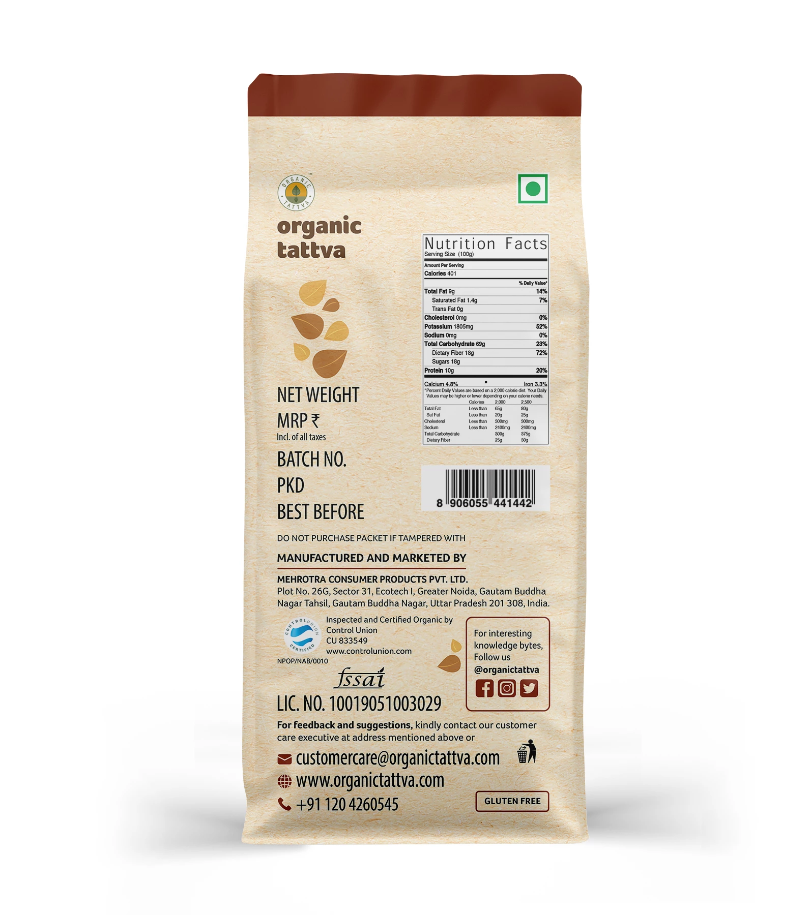 Organic Tattva Organic Soybean Flour