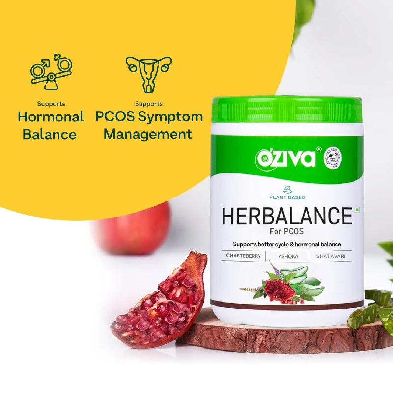 Oziva Plant Based HerBalance for PCOS Supplements for Women