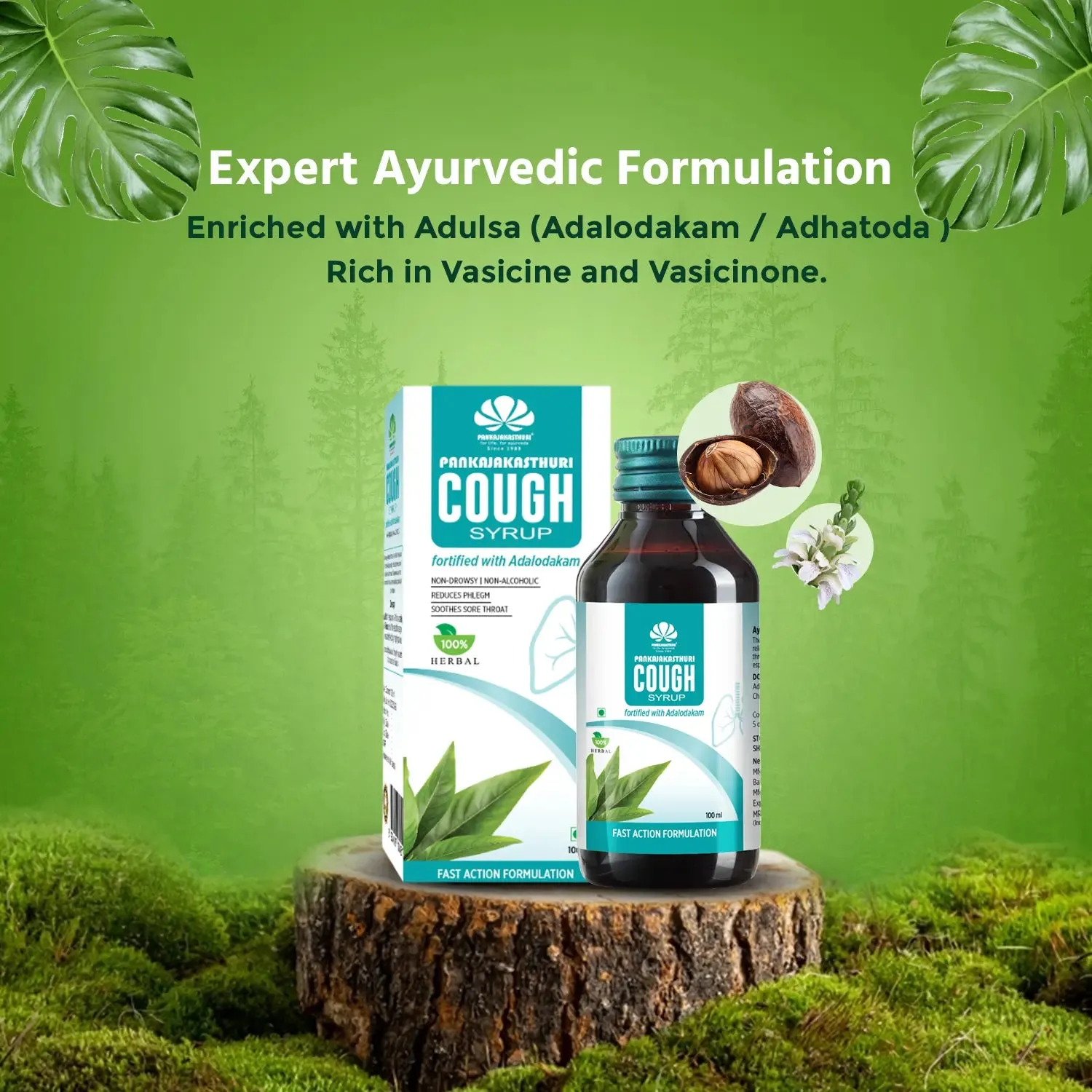 Pankajakasthuri Cough Syrup Adulsa