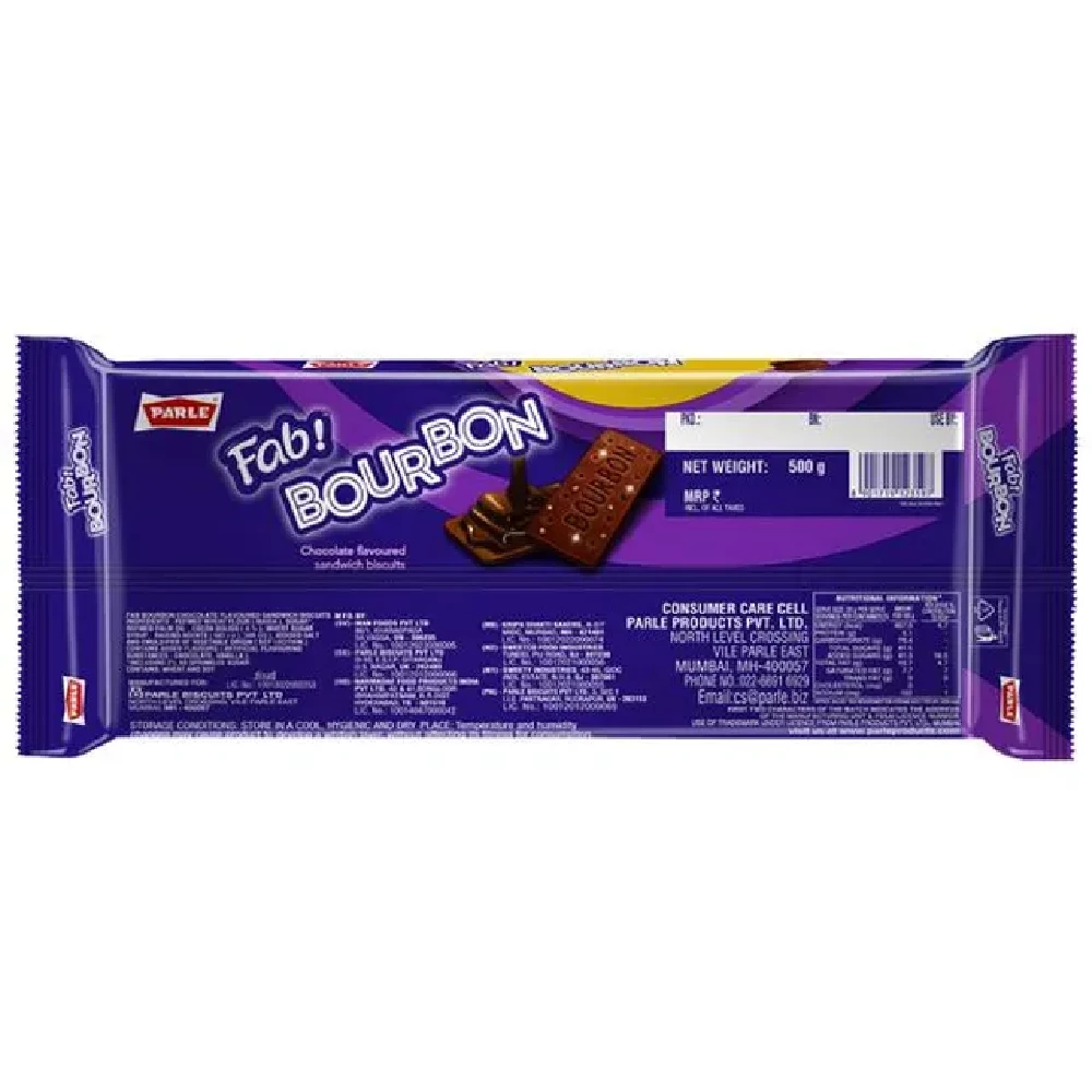 Parle Fab Bourbon Cream Biscuits - Chocolate