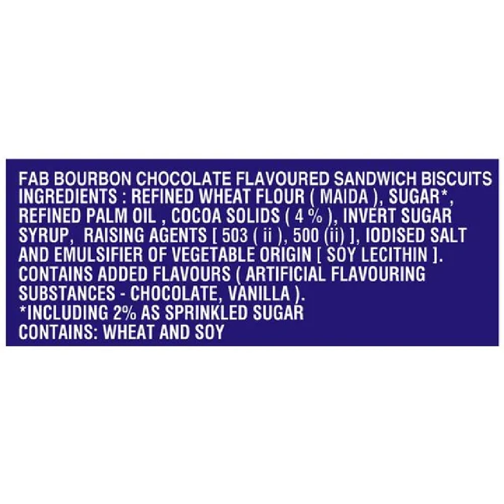 Parle Fab Bourbon Cream Biscuits - Chocolate