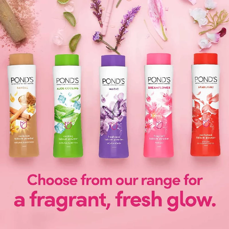 Ponds Dreamflower Pink Lily Fragrant Talcum Powder