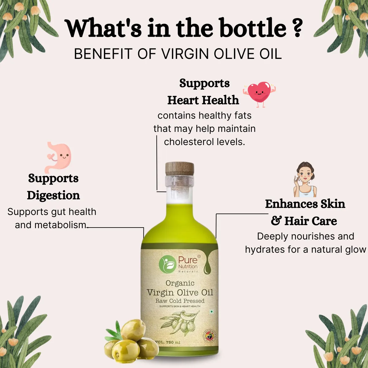 Pure Nutrition Organic Virgin Edible Olive Oil