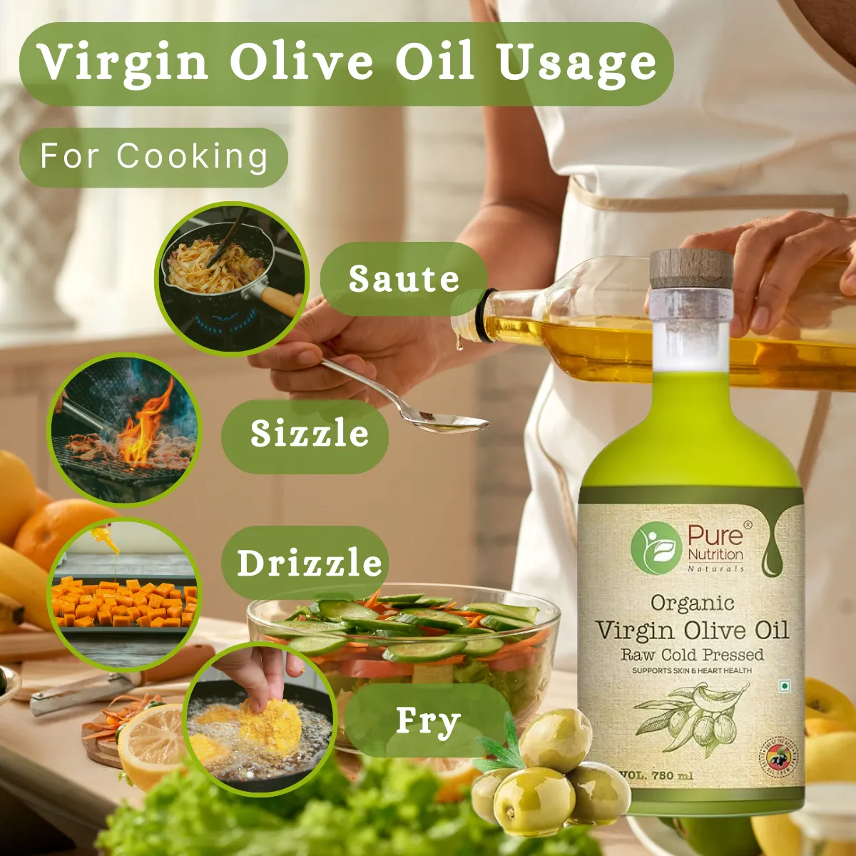 Pure Nutrition Organic Virgin Edible Olive Oil