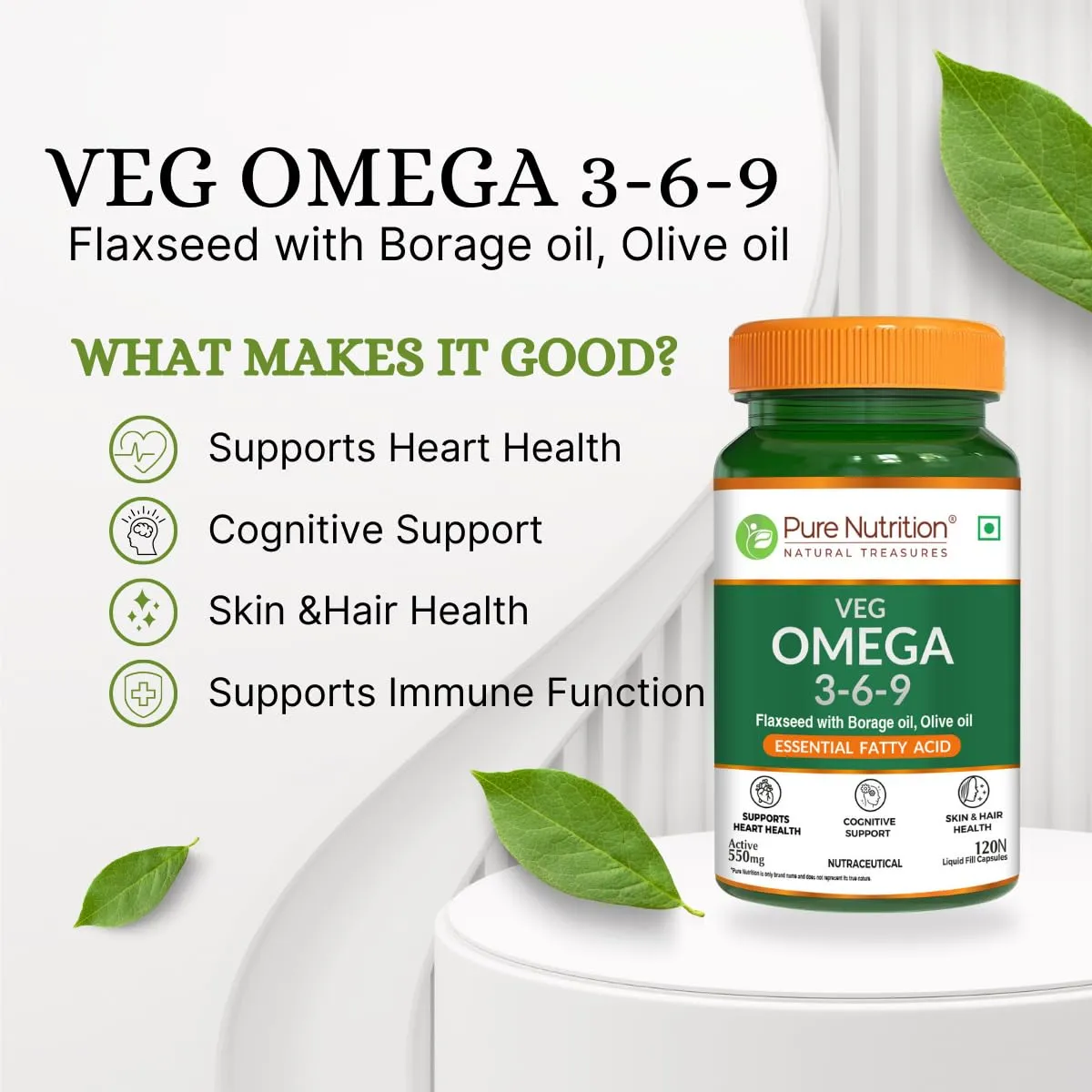 Pure Nutrition Veg Omega 3 6 9 | The Desi Food