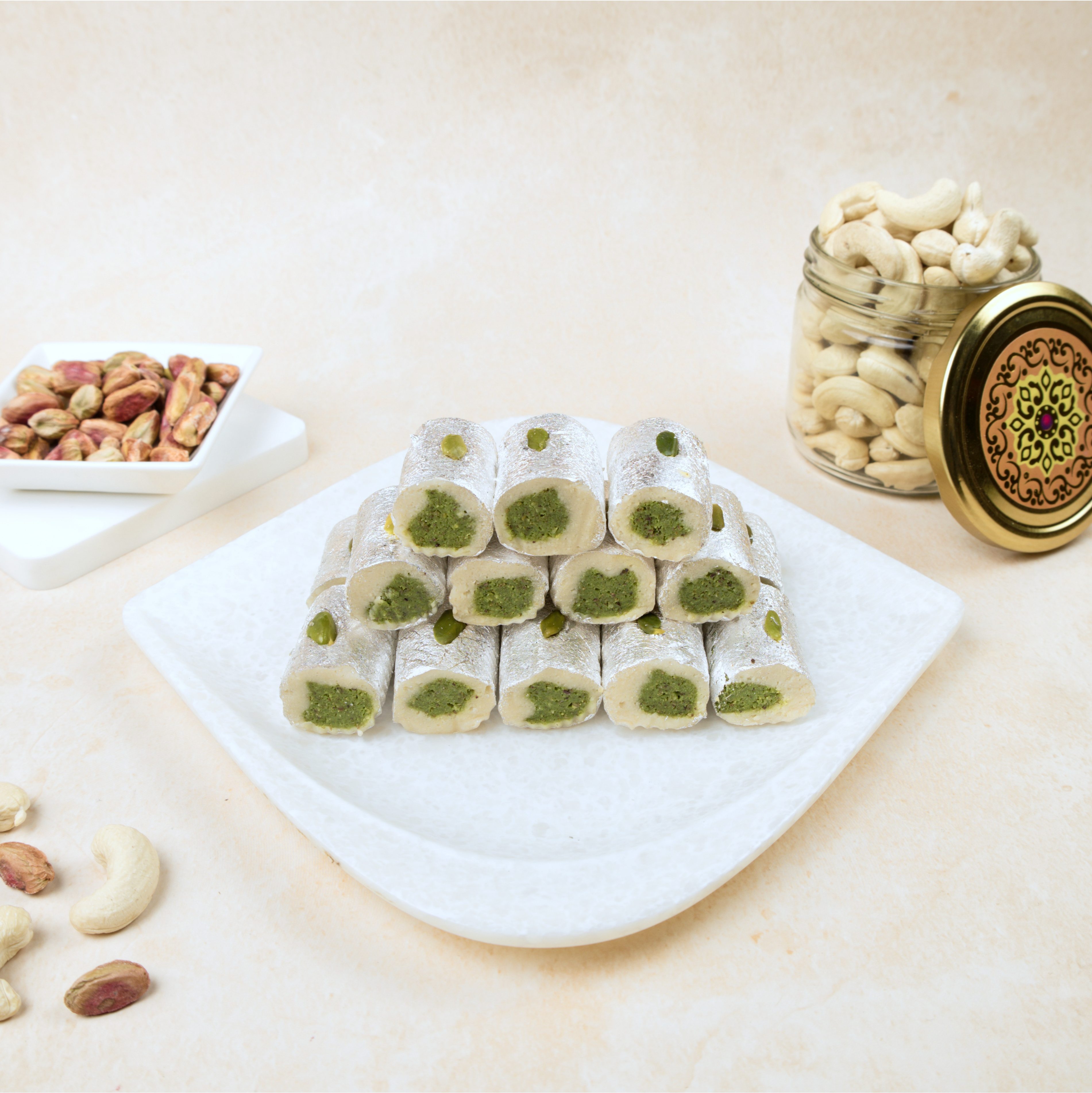 Purshottam Sweets Pista Roll