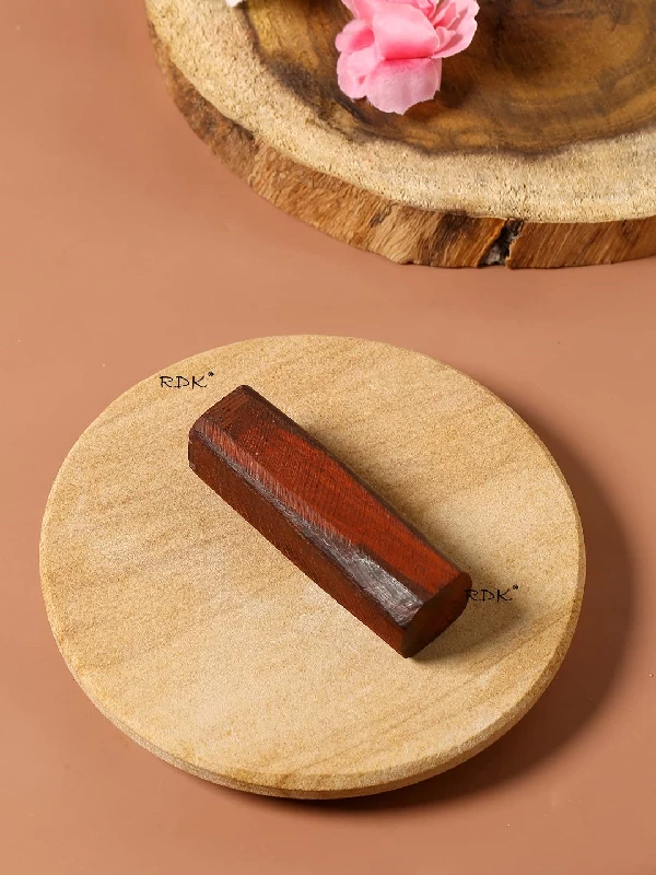 Rdk Natural Red Sandalwood Pata Board Chandan Pata with Lal Chandan Stick